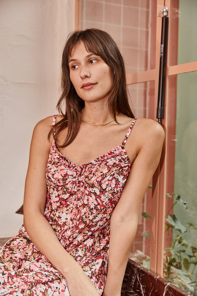 BARRY MADE Pheonix Dress pink floral - Robe